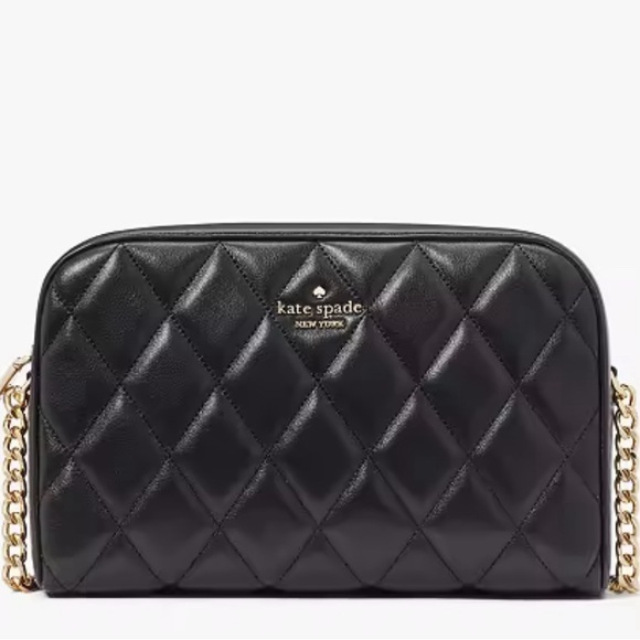 kate spade | Bags | Kate Spade Crossbody Bag Black Gold Chains ...